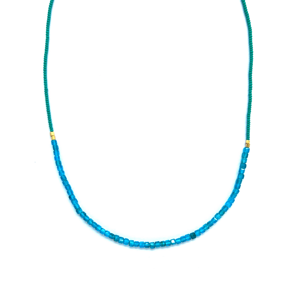 NEW! Jade Seed with Apatite and Gold Vermeil Bead Necklace by Debbie F ...